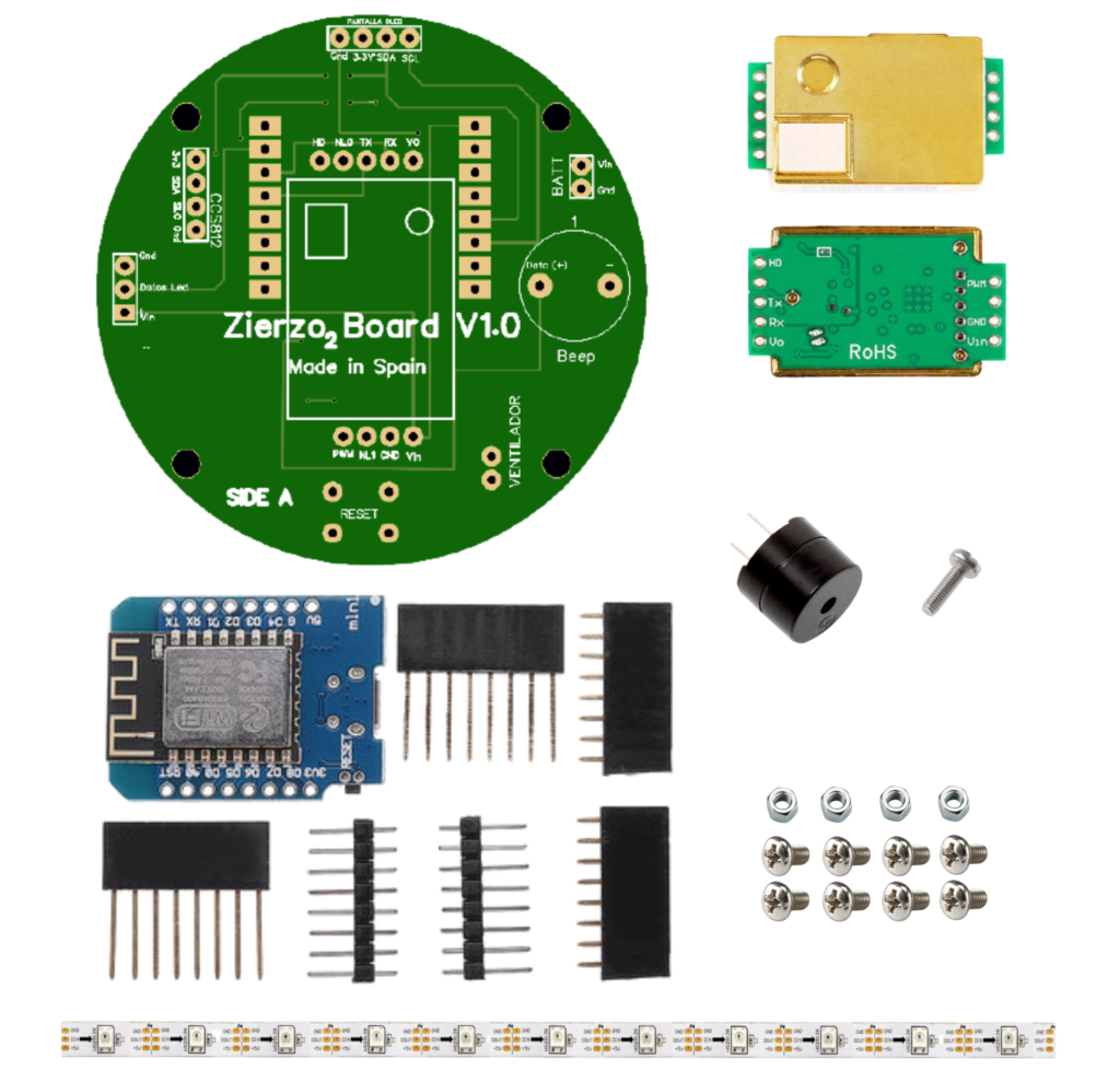 KIT MONTAJE SENSOR CO2 PRO BOARD - ZIERZO2